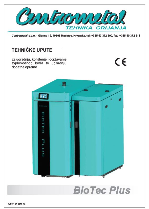 biotec plus upute - Centrometal | HEIZUNGSTECHNIK